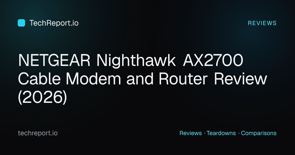 NETGEAR Nighthawk AX2700 Cable Modem and Router Review (2026 ...